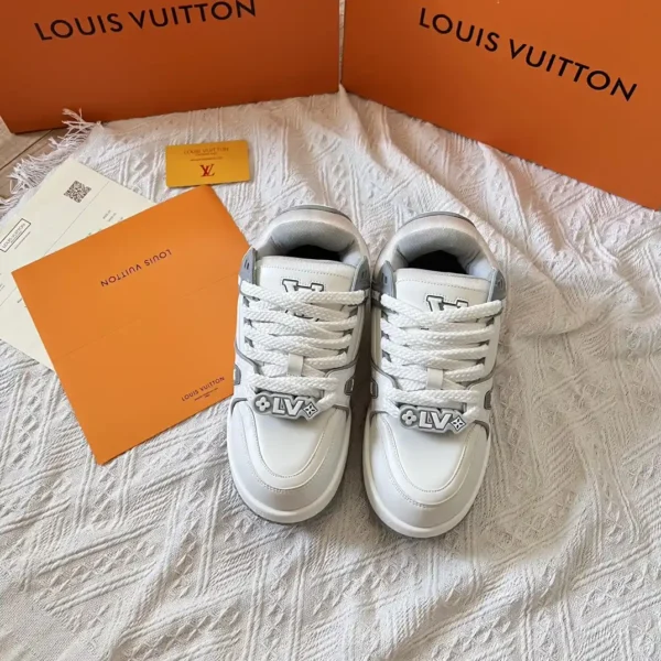 LV High sole grey and white sneakers – The Jewellery Effect